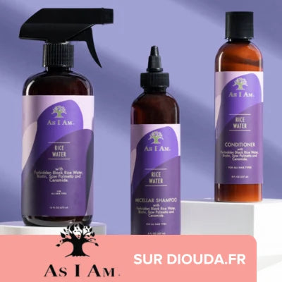 Soins Cheveux à l'Eau de Riz Noir - As I Am Rice Water – Diouda