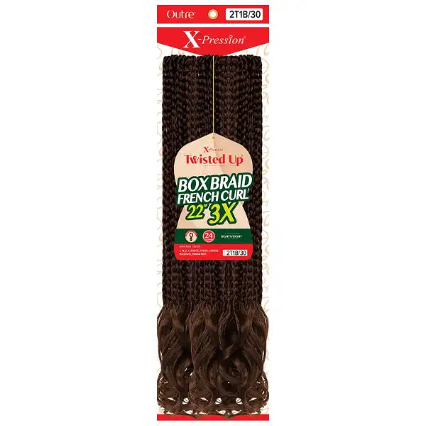 Crochet Braids X-Pression Box Braid French Curl 22" 3X - Outre – Diouda