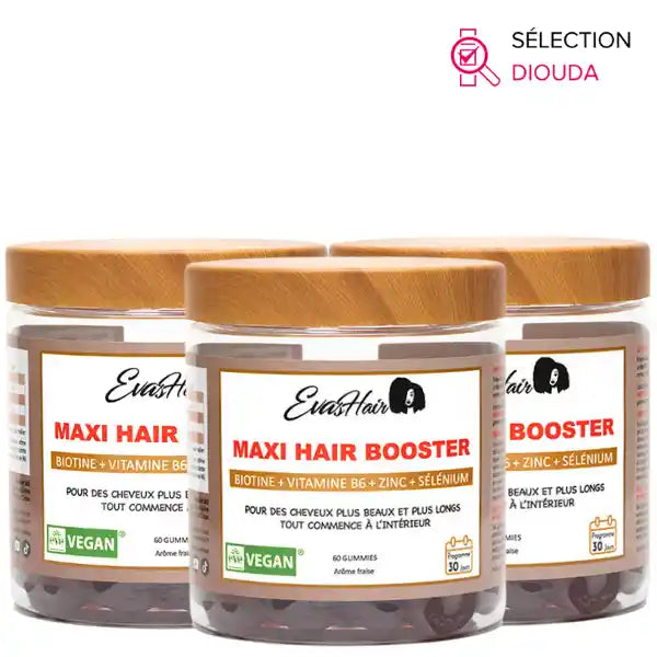 EvasHair - Gummies Maxi HAIR BOOSTER capillaire Cure 3 mois – Diouda