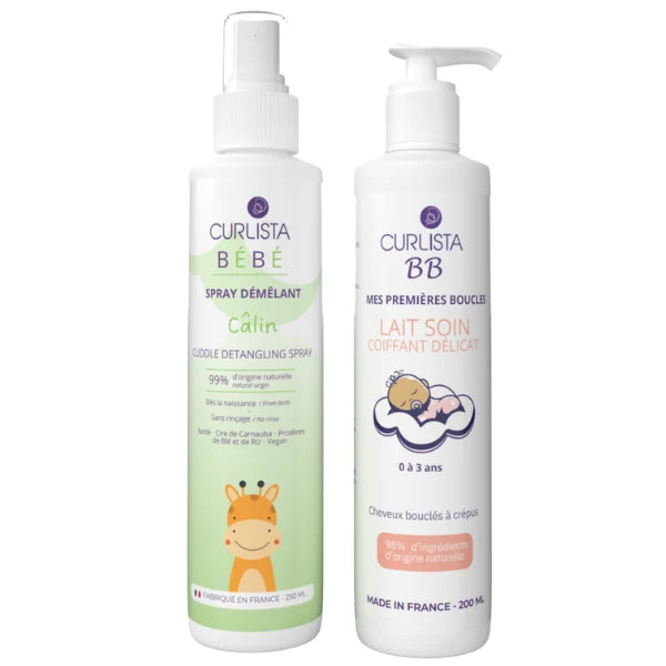 Duo Soins Cheveux Bébé Coiffant Démêlant Hydratant - Curlista BB – Diouda